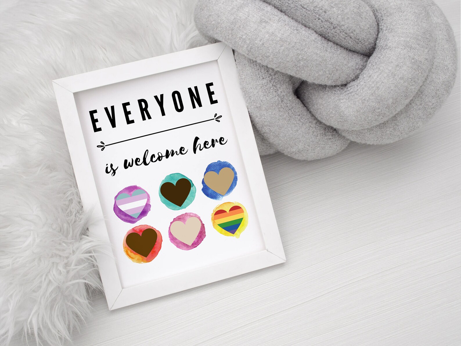Printable Diversity Poster Wall Art Everyone Welcome - Etsy Canada