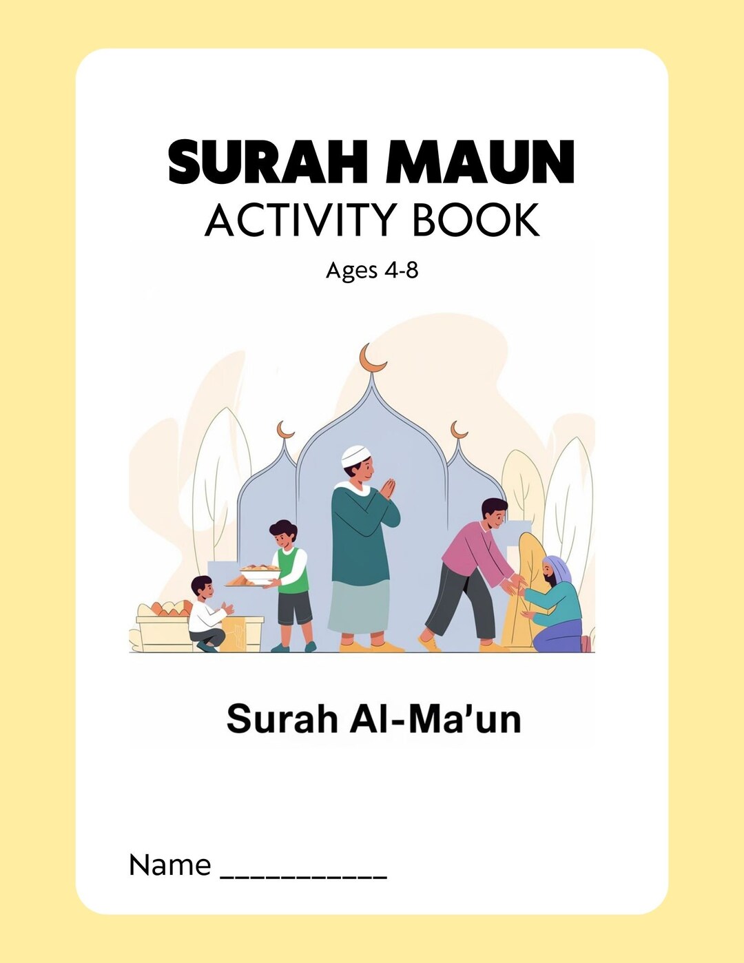 Surah Maun Activity Package - Etsy