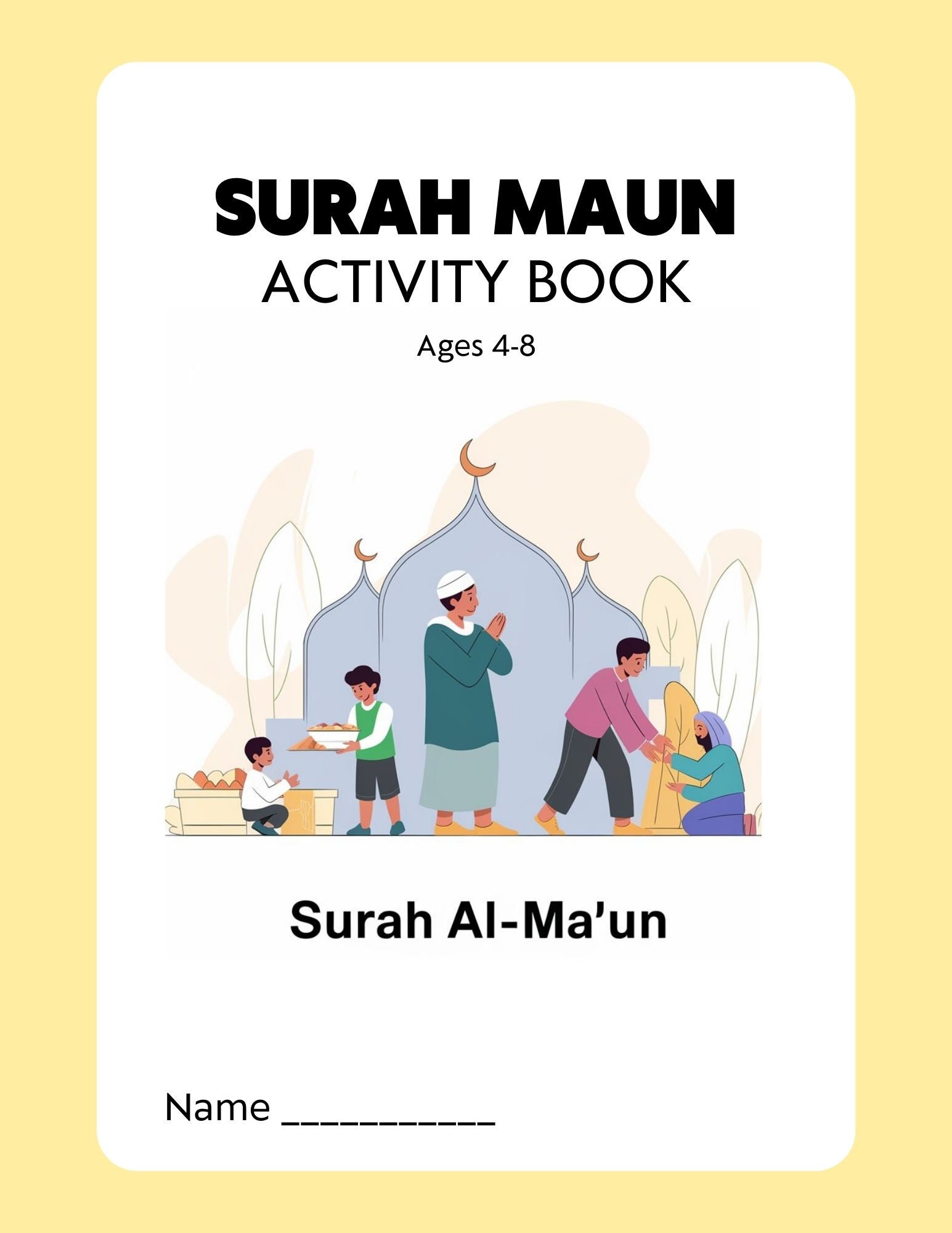 Surah Maun Activity Package - Etsy