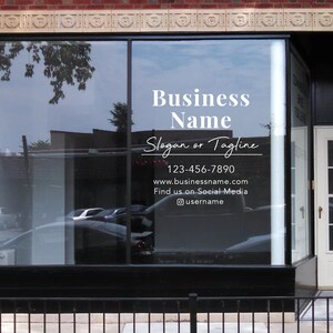 Custom Window Decal / Your Company Name / Logo Storefront Vinyl Sticker ...