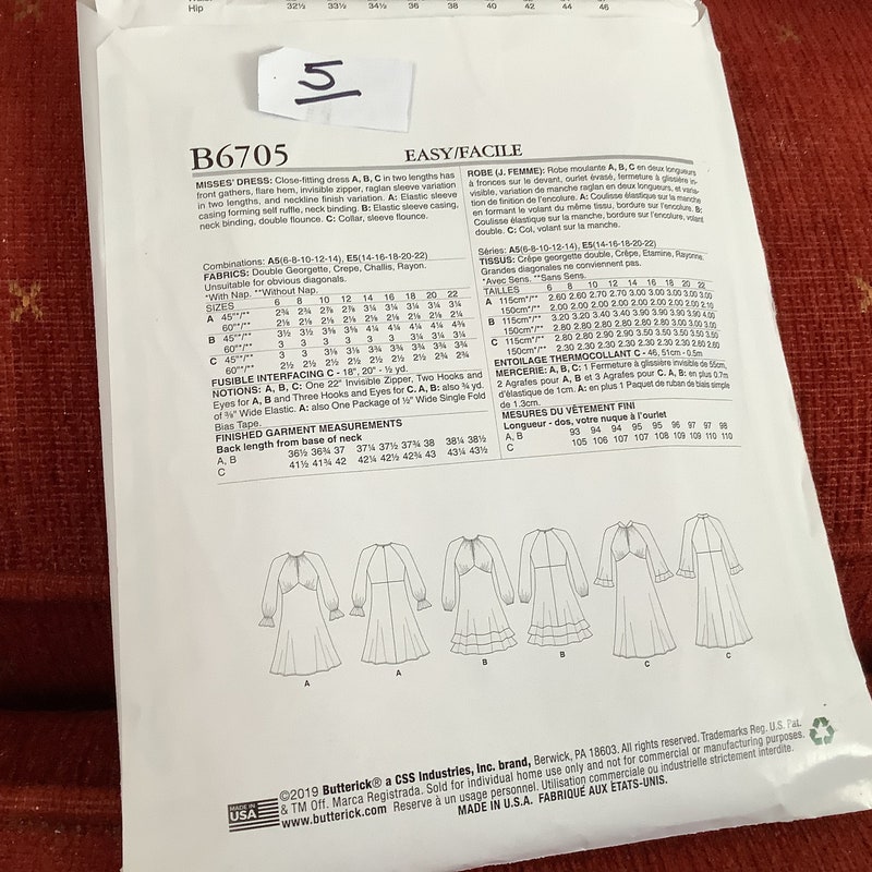 Butterick 6705 - Etsy