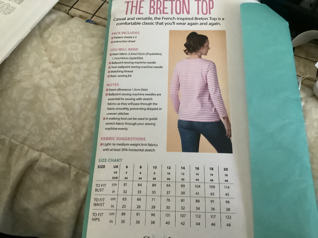 New Simply Sewing Pattern the Breton Top Sizes 6-20 - Etsy