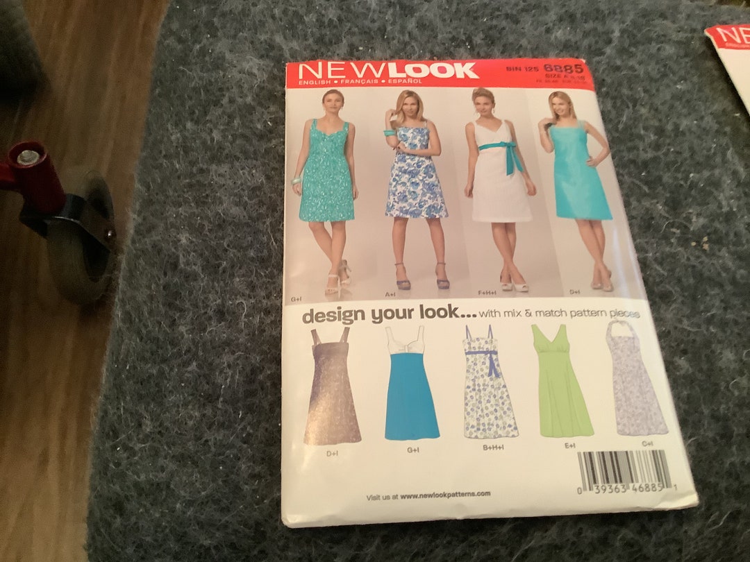NEWLOOK New Sewing Pattern 6885 Misses Dresses Sizes 8-18 - Etsy