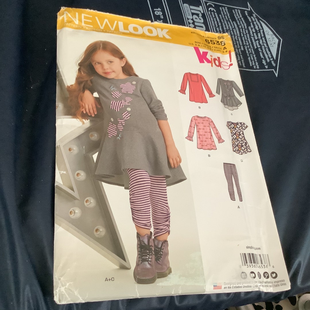 New Look New Sewing Pattern 6536 Girls Tops and Leggings Sizes - Etsy