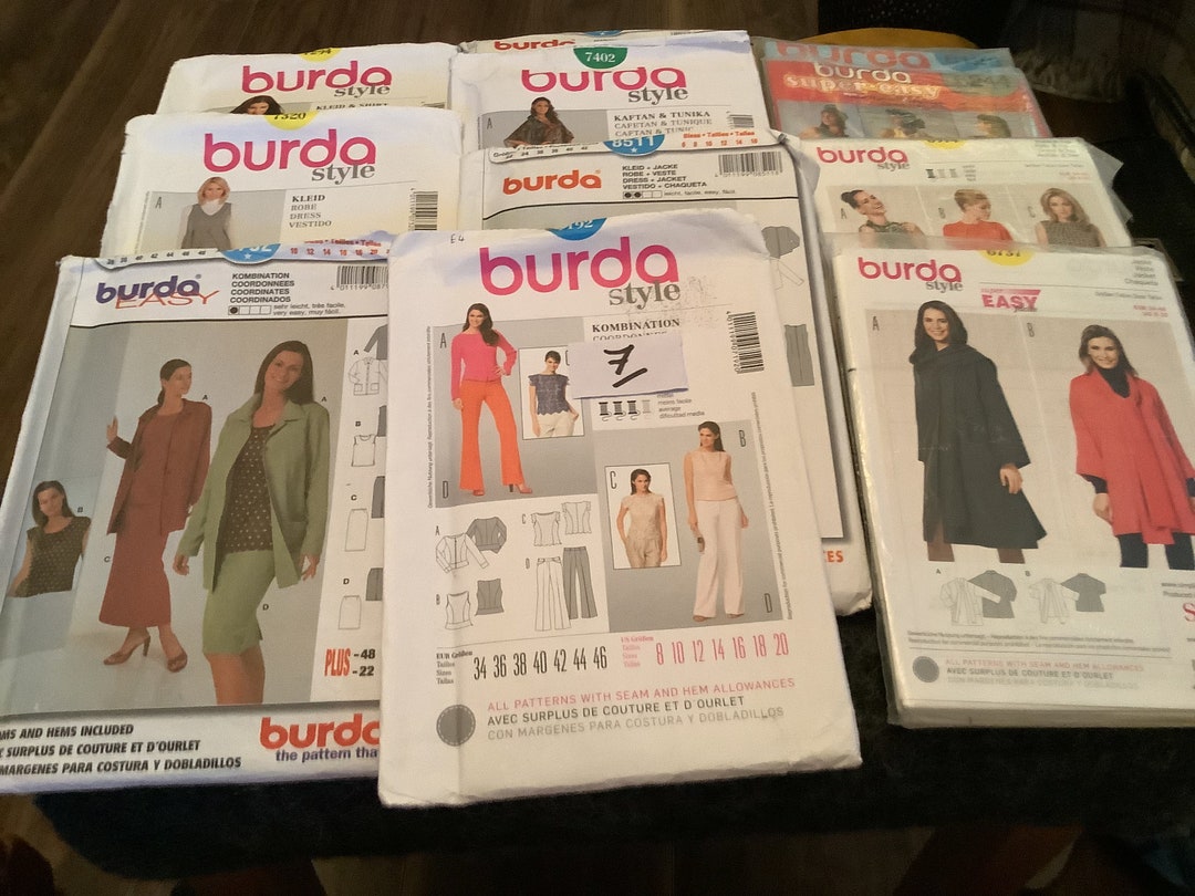 Eleven New Ladies Burda Sewing Patterns Sizes Available 6-22 R.r.p. 50. ...