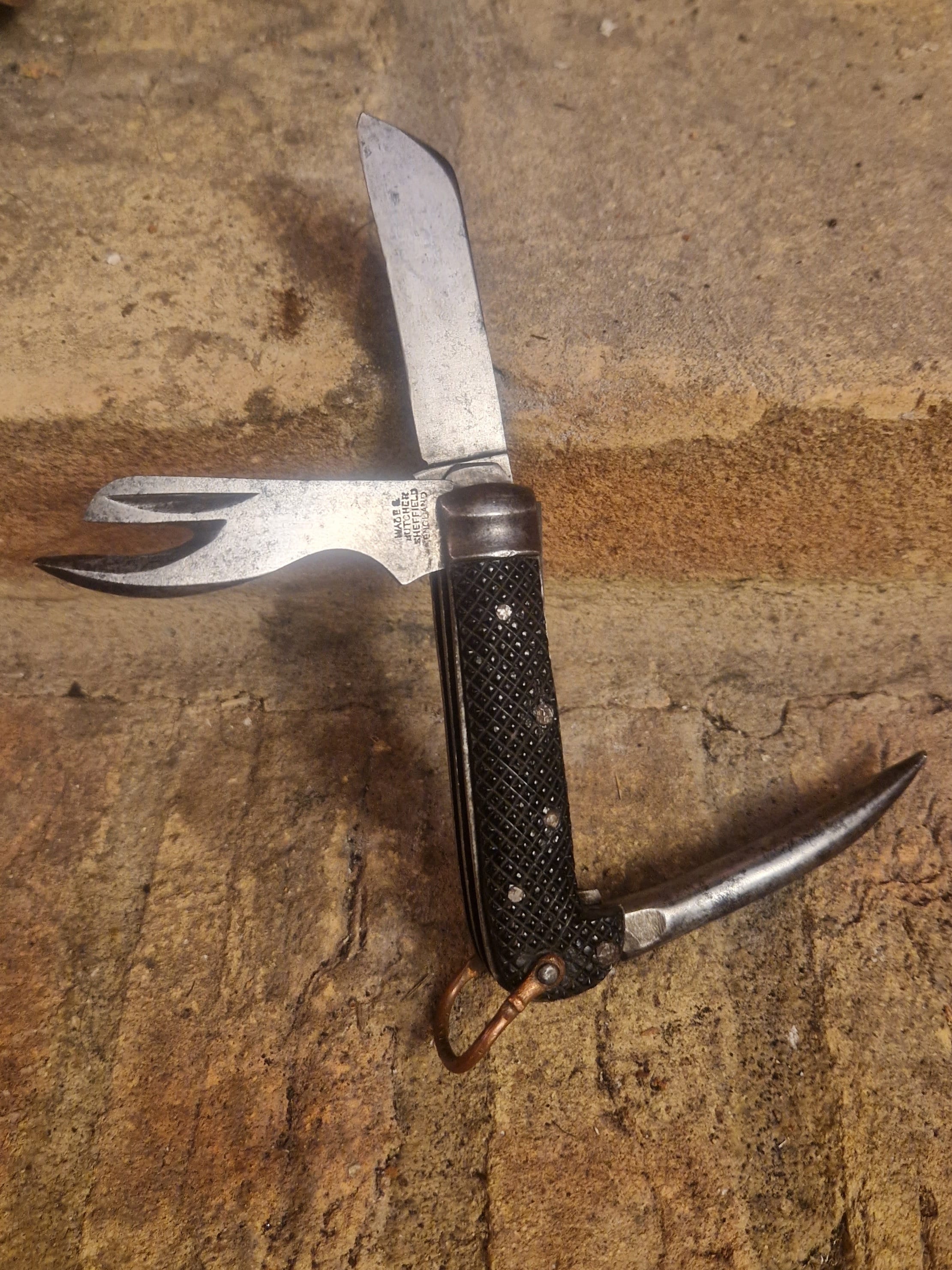 Vintage British Army Clasp Knife, c1940 Wade and Butcher