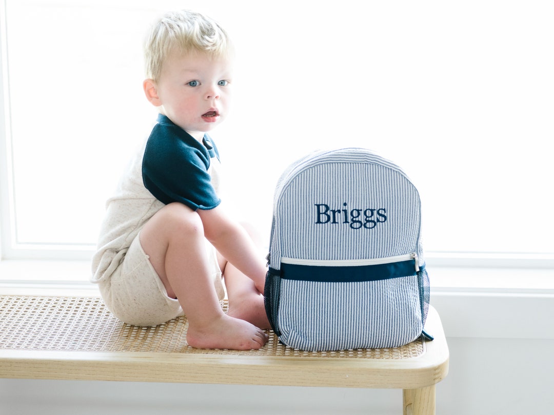 Personalized Baby Backpacks, Monogrammed Toddler Backpacks, Seersucker ...
