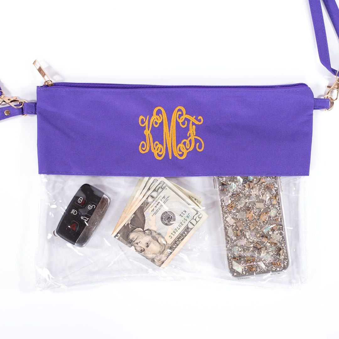 Monogram Clear Stadium Bags, Perfect Personalized Bag for Gameday, 8 ...