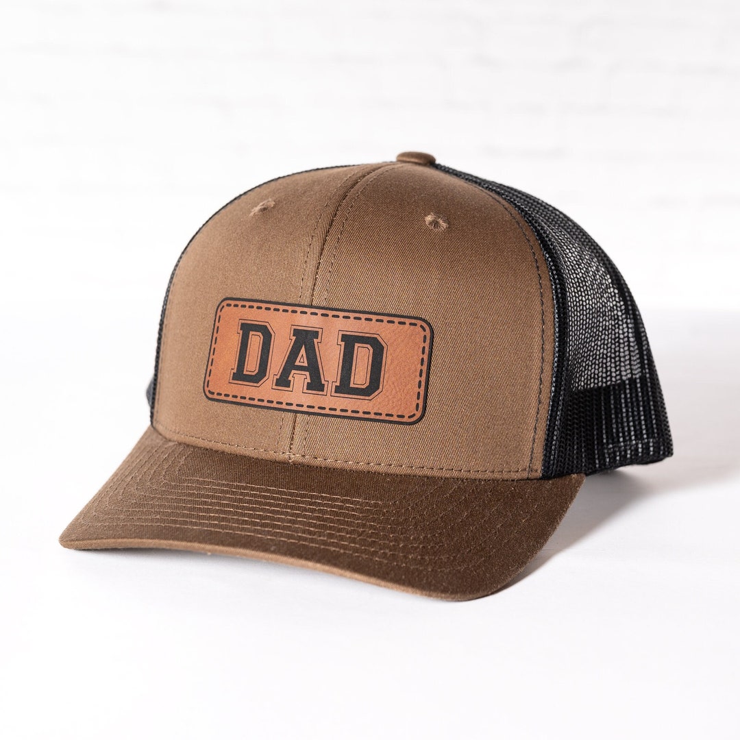 Custom Dad Hats, PU Leather Patch Hats for Dad, Father's Day Gift for ...