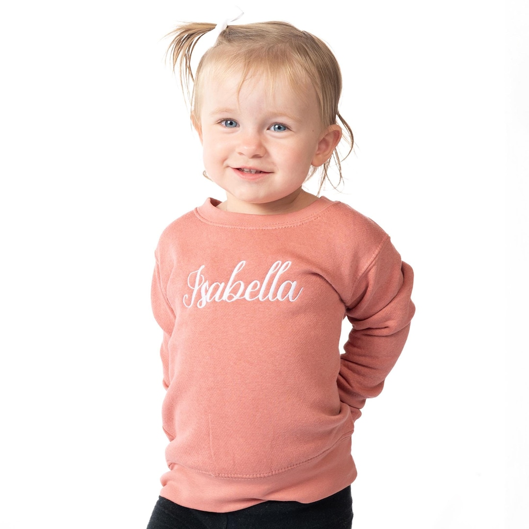 Personalized Embroidered Toddler Sweatshirt | Custom Kids Clothing - Etsy