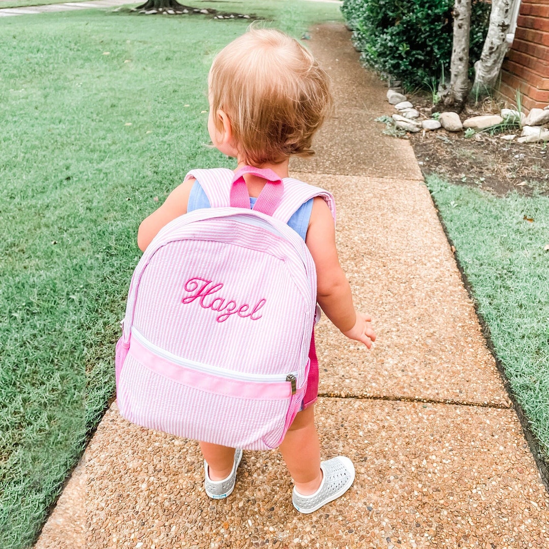 Personalized Baby Backpacks, Monogrammed Toddler Backpacks, Seersucker ...