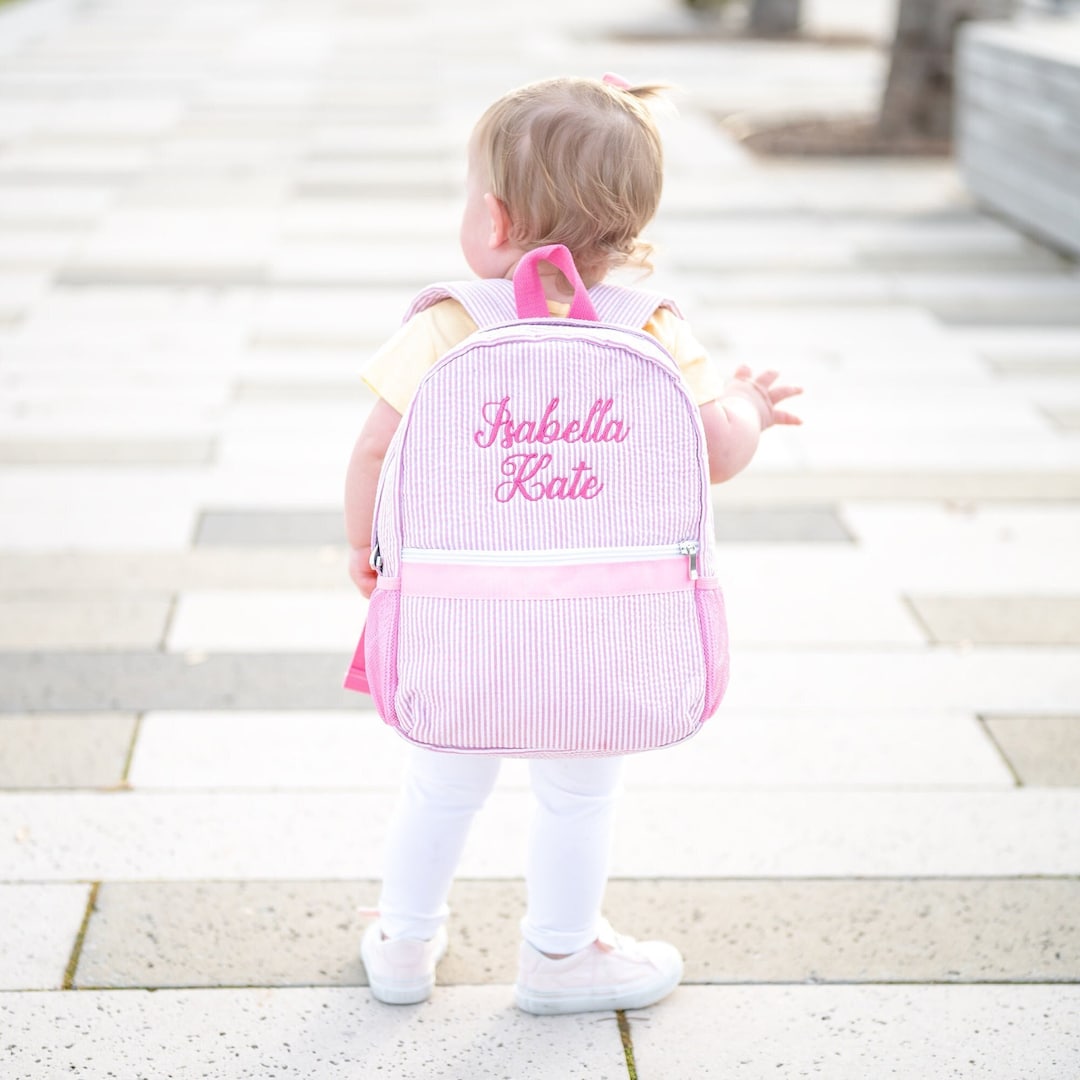 Personalized Baby Backpacks, Monogrammed Toddler Backpacks, Seersucker ...