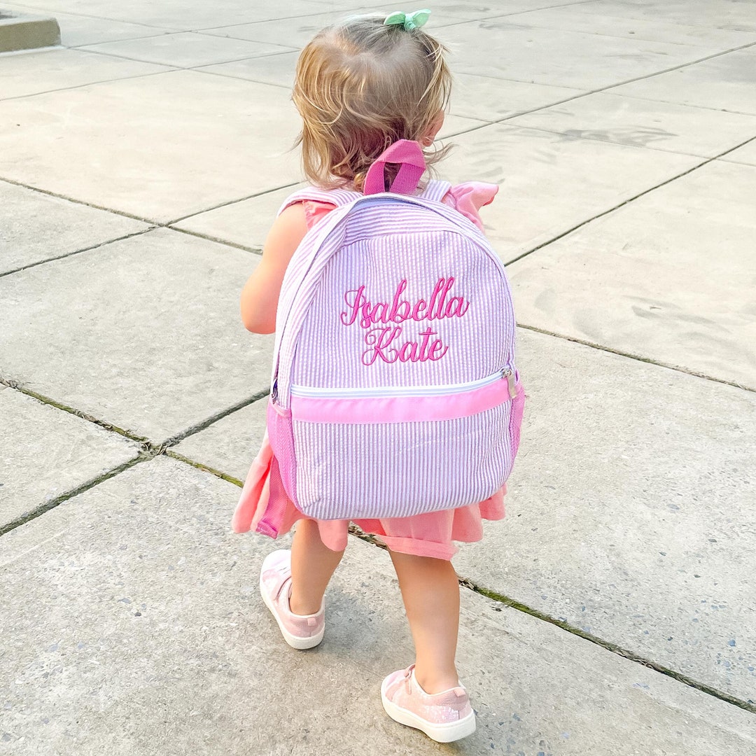 Personalized Baby Backpacks, Monogrammed Toddler Backpacks, Seersucker ...
