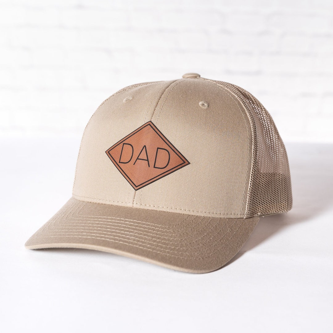 Custom Dad Hats PU Leather Patch Hats for Dad Dad Gift for New Dads ...