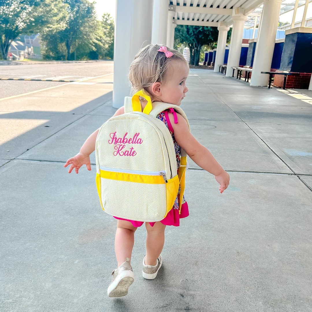 Personalized Baby Backpacks, Monogrammed Toddler Backpacks, Seersucker ...