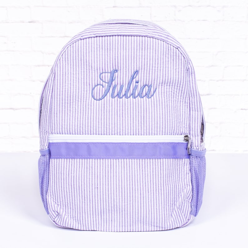Personalized Baby Backpacks, Monogrammed Toddler Backpacks, Seersucker ...