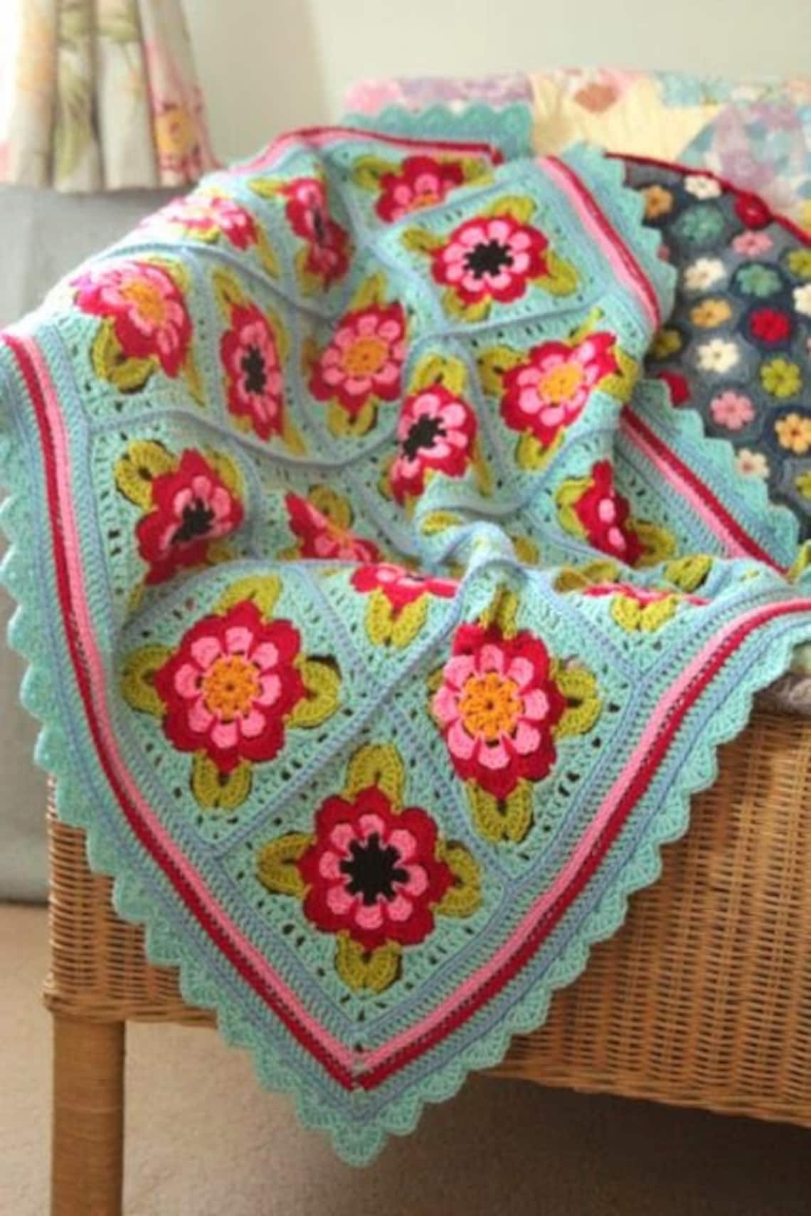 Painted Roses Blanket PDF Crochet Pattern | Etsy