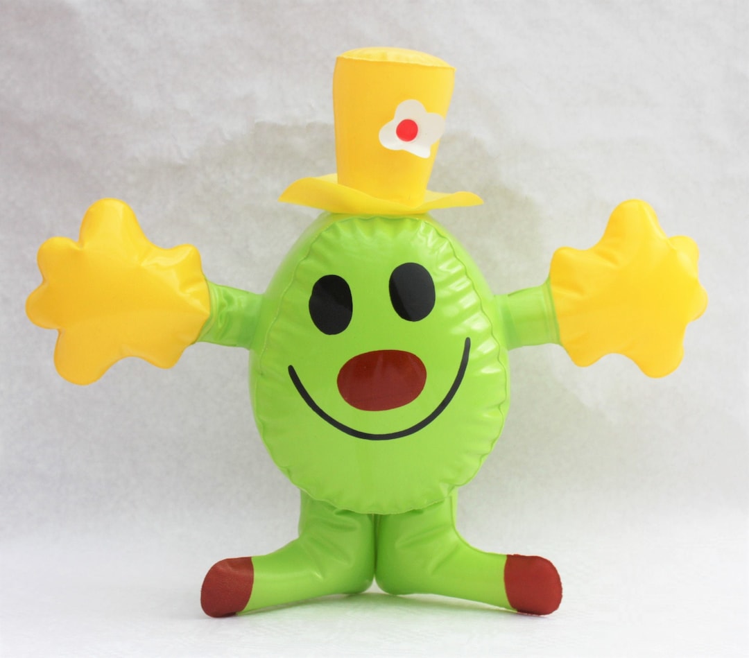 Vintage Roger Hargreaves Mr Funny Mr Men Character 1980s Inflatable Toy ...