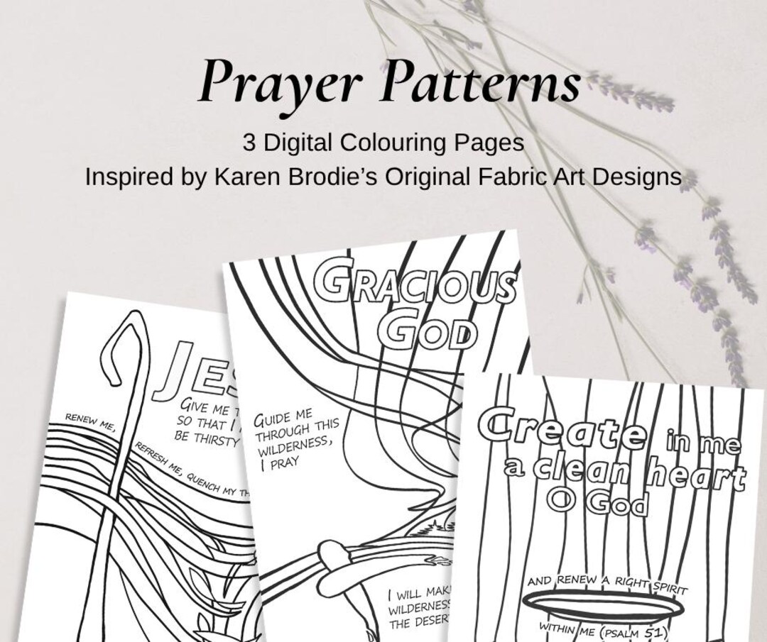 Colouring Pages for Reflection, Prayer, Mindfulness – Set of 3 - Etsy