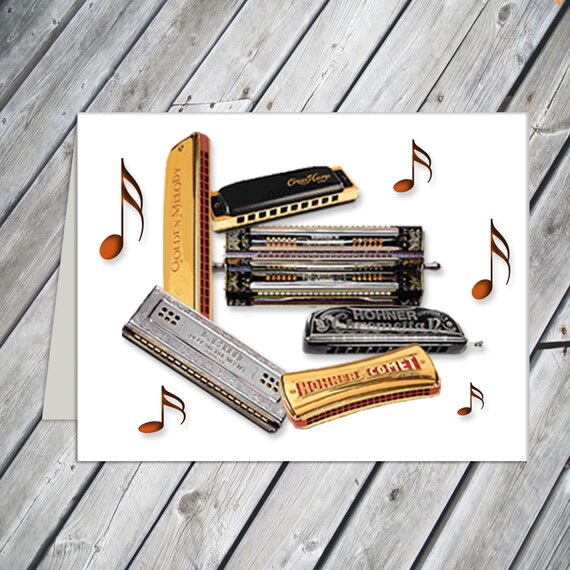 Harmonica Cards | Etsy