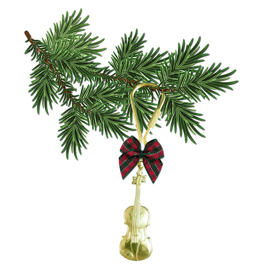 Brass Fiddle Christmas Ornament - Etsy