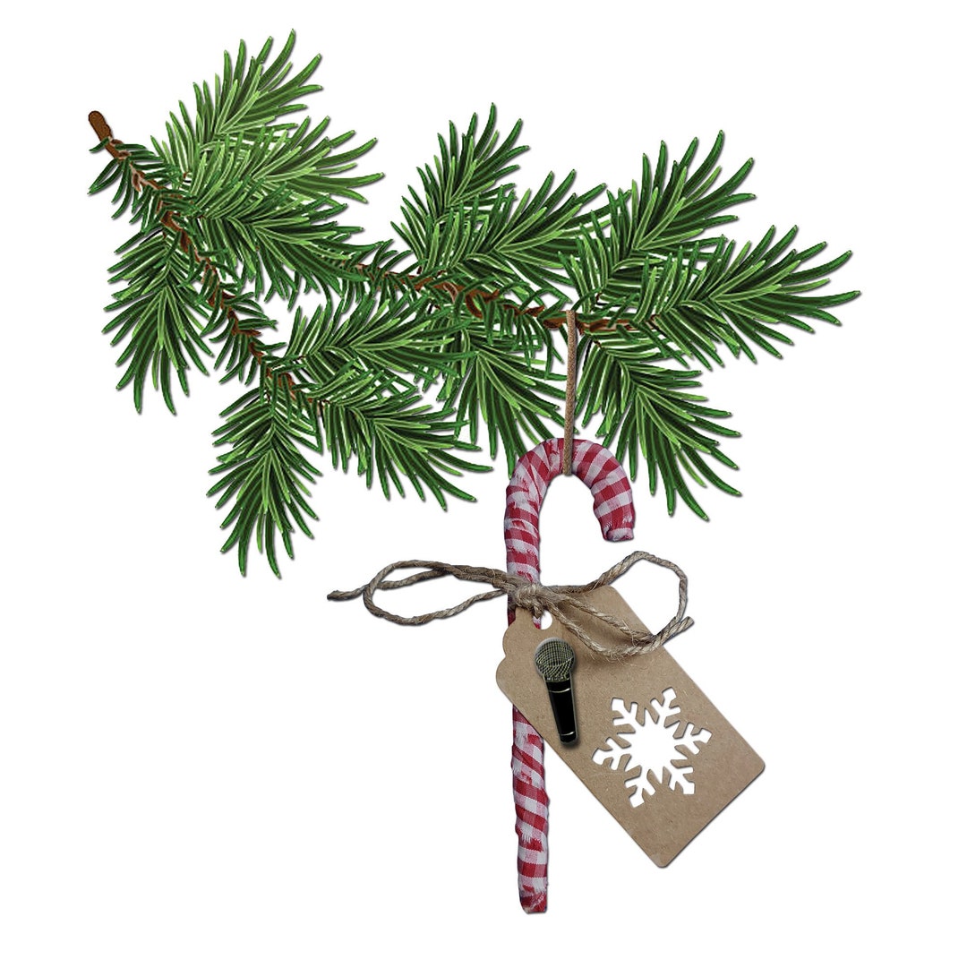 Christmas Ornament - Handmade Farmhouse Cloth Christmas Candy Cane With ...