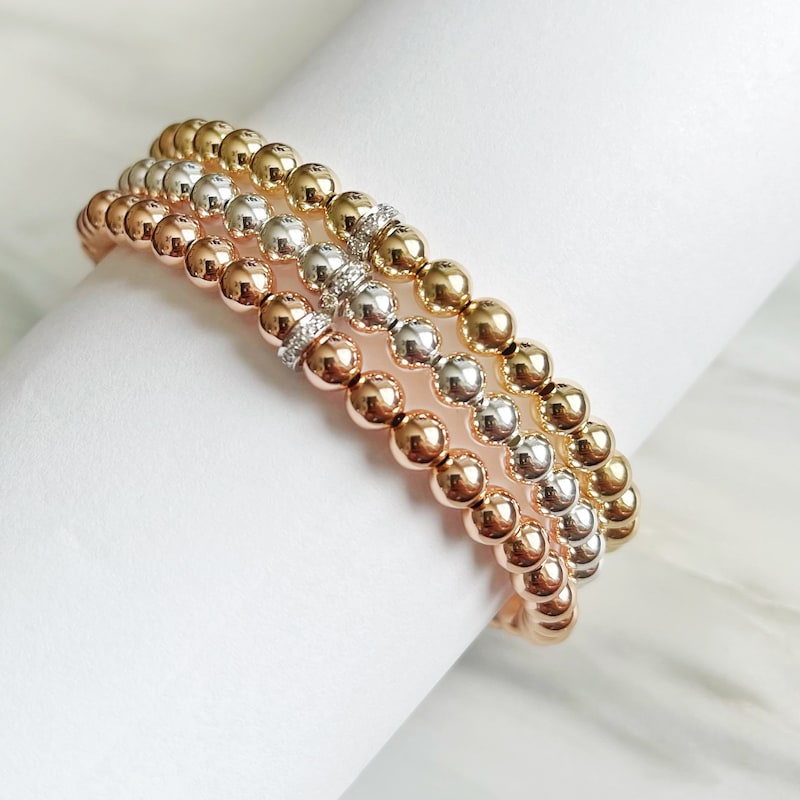 Diamond Gold Rondelle Bead - Etsy