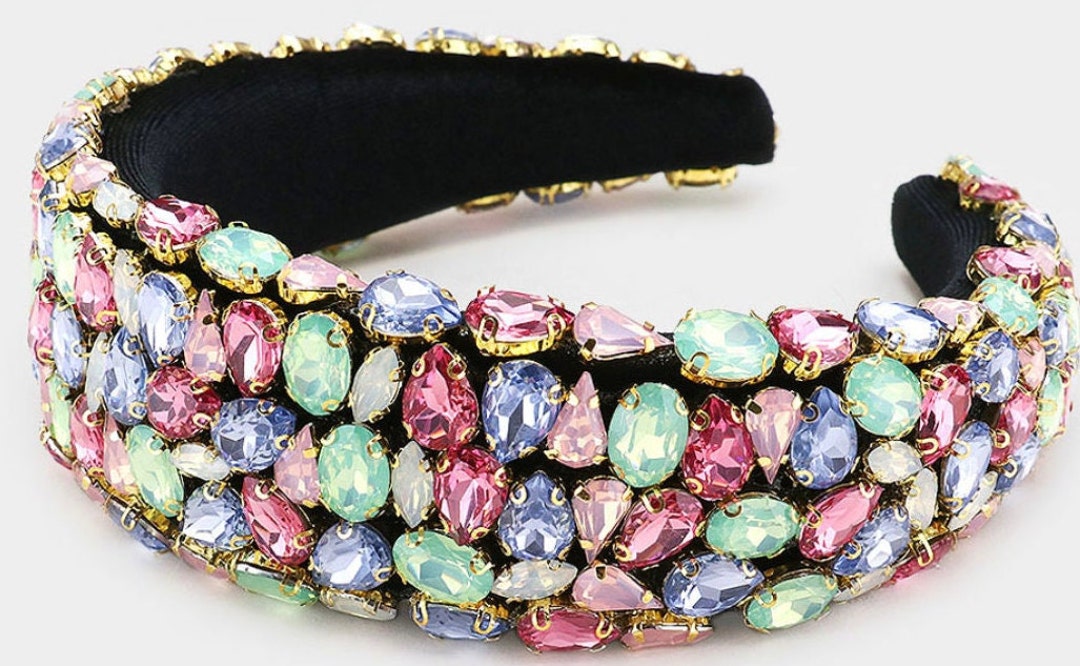 New Stunning Colorful Multi Color Crystal Embellished Headband - Etsy