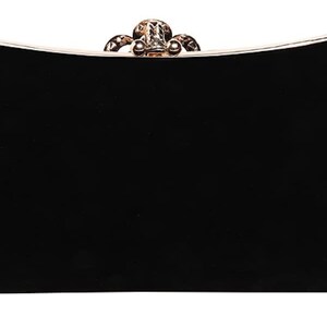 New Dark Red Burgundy Velvet Evening Clutch Handbag With Gold Clasp ...