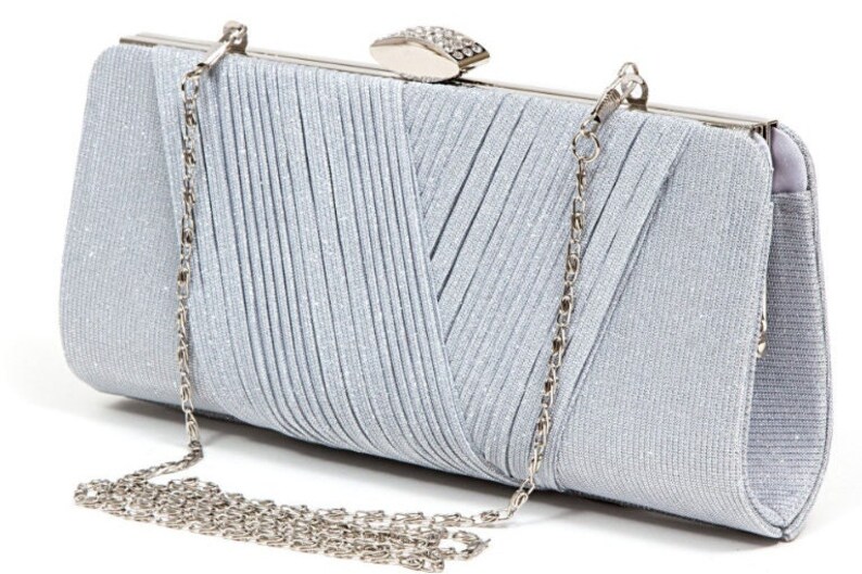 New Metallic Navy Pleated Clutch Large Evening Handbag25 - Etsy