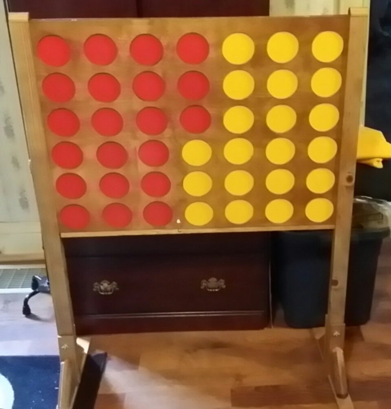 Giant Homemade Connect 4 Game Finished - Etsy Giant Homemade Connect 4 Game Finished - Etsy