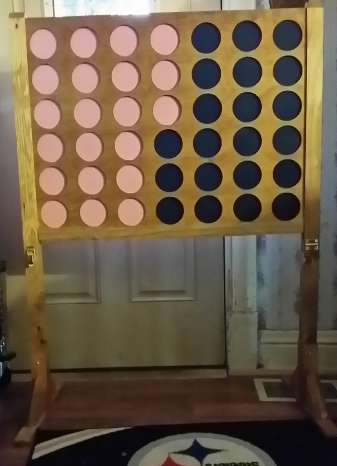Giant homemade Connect 4 game Painted | Etsy