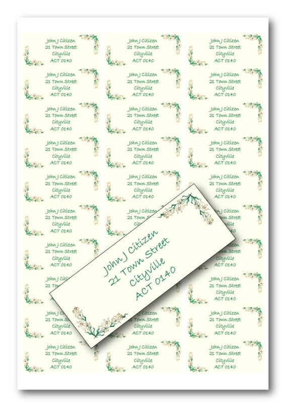Floral Corners Labels Custom Return Address Labels Floral | Etsy