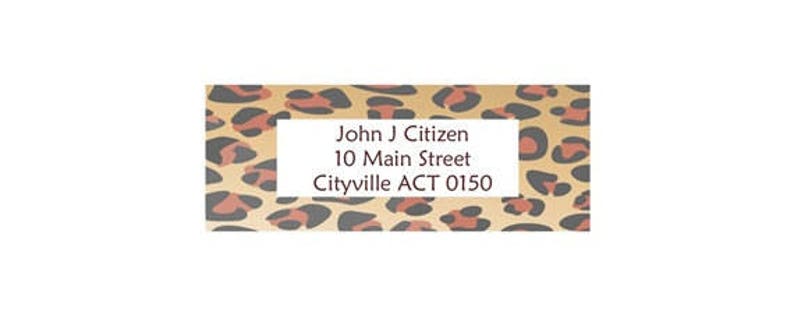 DIY Printable Return Address Labels Leopard Print Design Matte - Etsy