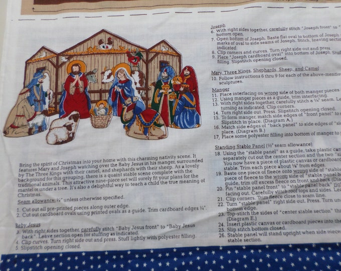 CHRISTMAS Nativity Scene Keepsake Crafts VIP Cranston Print Works ...