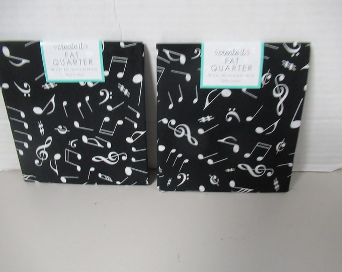 Fabric Traditions Music Notes Allover in Cotton Fabric in Black and ...