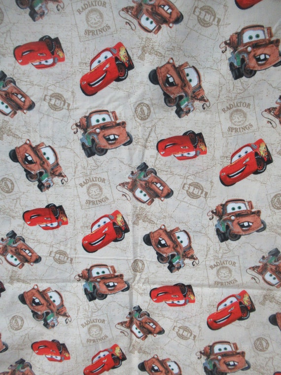 Disney Cars Pixar Film Lighting Mcqueen and Mater Cotton - Etsy