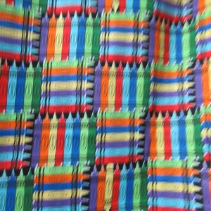 Crayons Allover Cotton Fabric That is Very Colorful Cotton Quilt Fabric ...