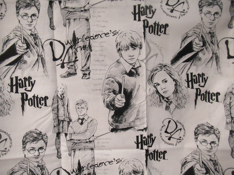 Harry Potter Character Line Art Black and White With All His Friends ...
