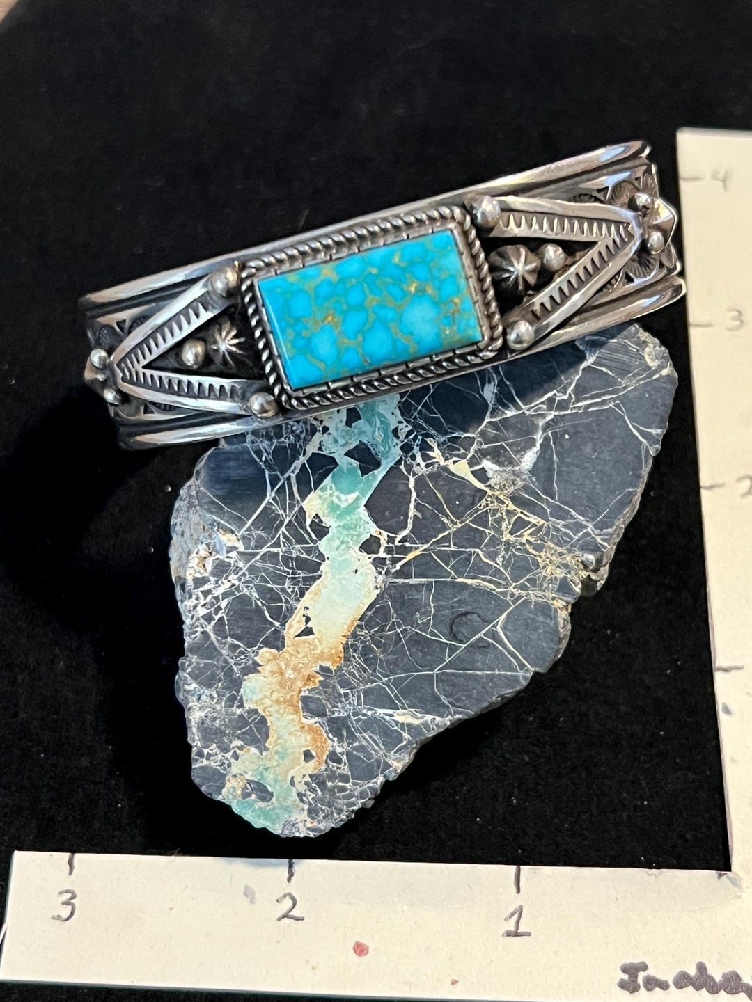 Albert Jake Native Sterling Turquoise Cuff Bracelet - Etsy