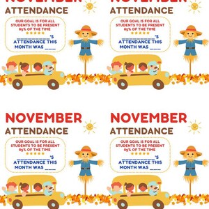 Monthly Attendance Printable - Etsy