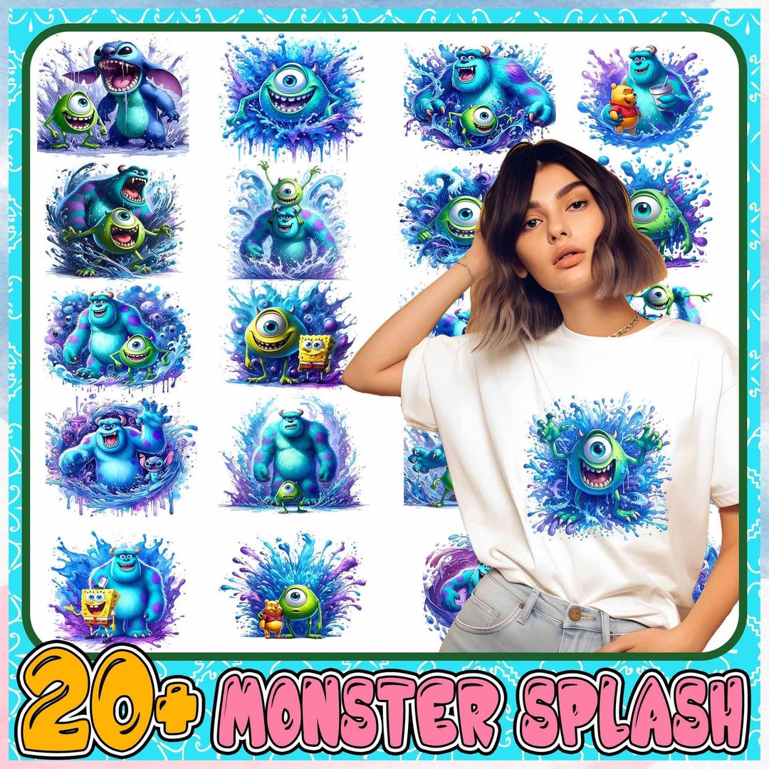 Disney Monster Png Bundle, Cute Monster Clipart Set, Monster Png ...
