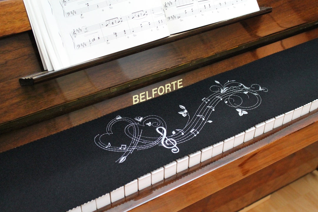 Piano Runner Key Runner Keyboard Cover for Piano Key Cover Embroidered ...