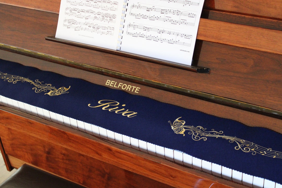 Personalized Piano Runner With “musical Butterfly” Embroidery – Add ...