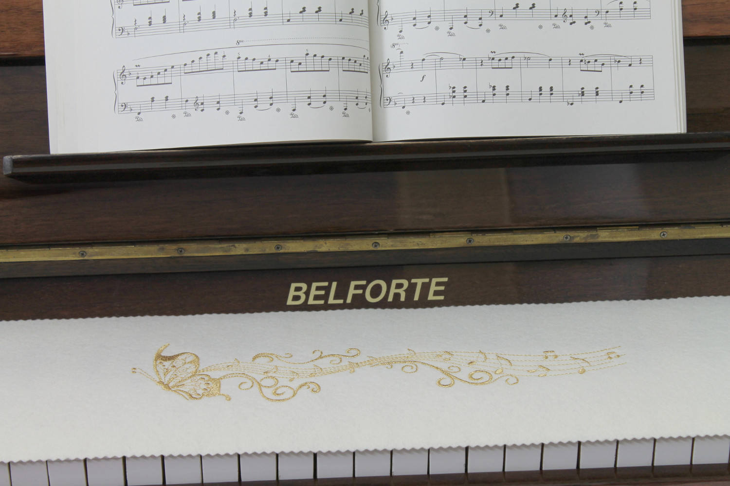 Piano Runner With Embroidery “musical Butterfly” – Elegant Felt Piano ...