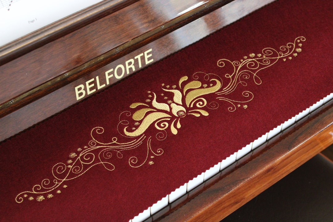 Piano Runner Keyboard Cover for Piano Key Cover Embroidered 100% Wool ...