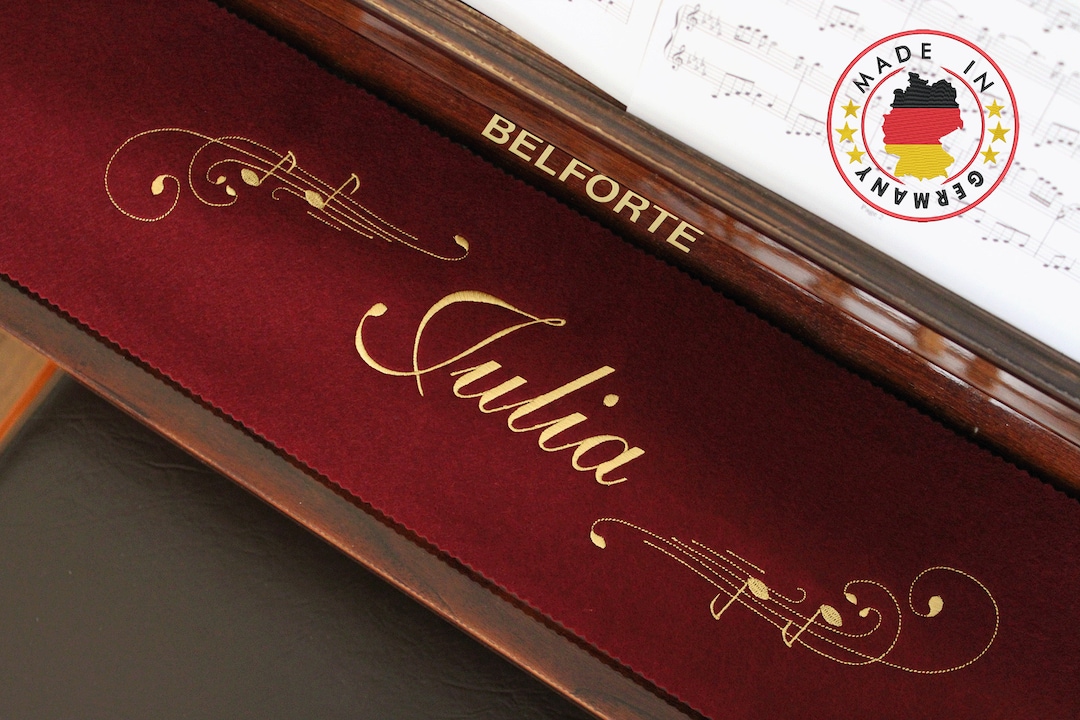 Personalized Piano Key Cover Runner – 100% Wool – With Name & Music ...