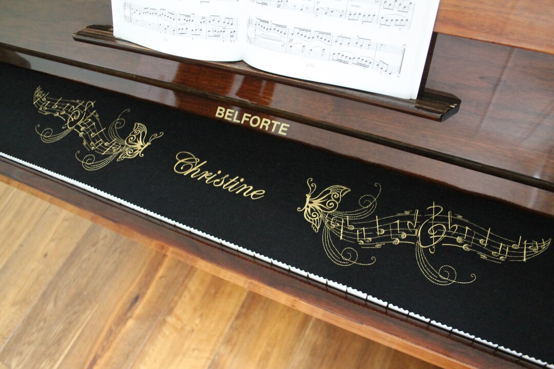 Key Runner Personnalisé Piano Runner Clavier Cover pour Piano Clavier ...