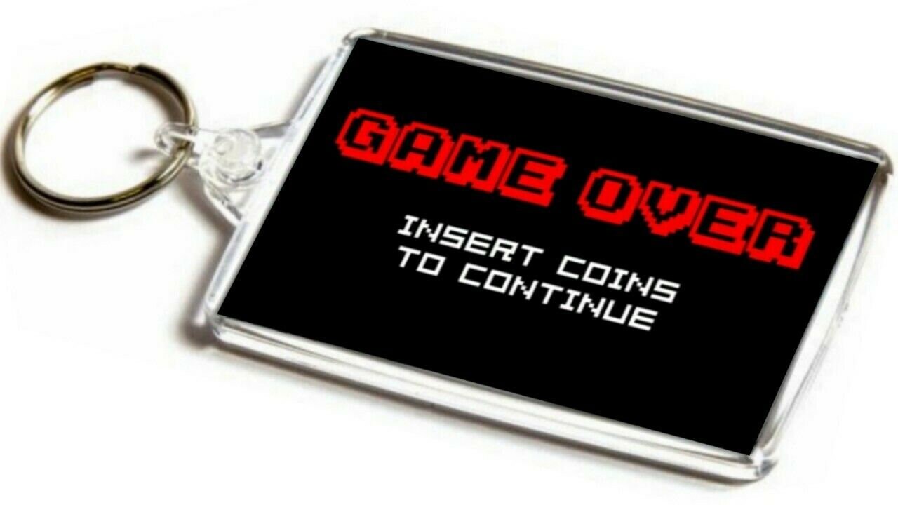 Game Over Insert Coin Keyring. Arcade Machine Memorabilia. | Etsy