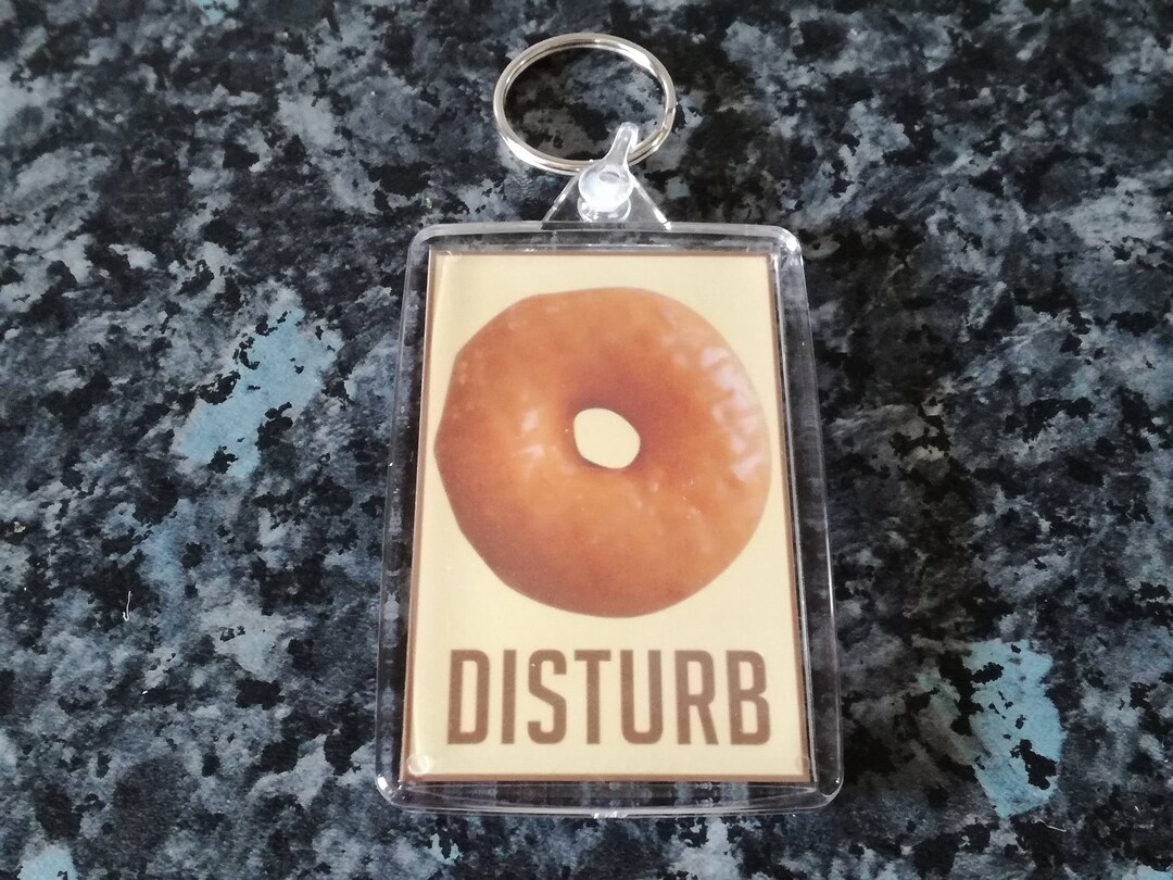 Donut Disturb Jumbo Keyring. Funny Sign - Etsy